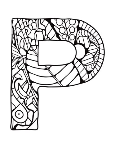 Potencial Barra Oblicua Constituir Dibujos Con La Letra P Para Colorear