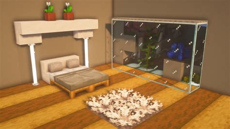 Minecraft Modern Bedroom Build Tutorial With Aquarium YouTube
