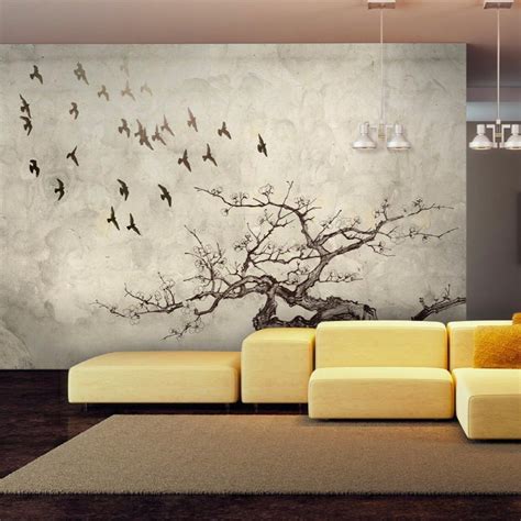 Papier Peint Vol D Oiseaux X Cm Leroy Merlin