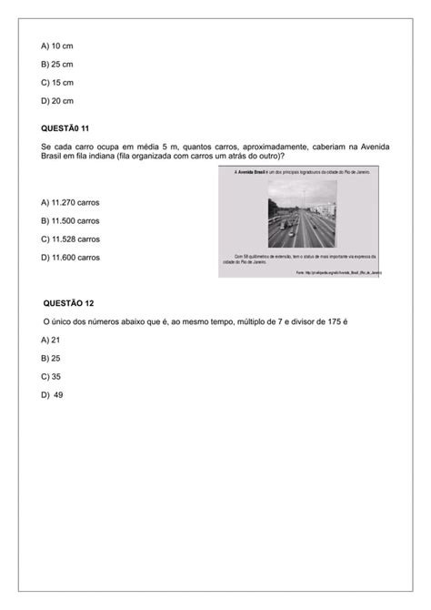 Avaliaçao diagnostica matemat matriz de referencia 6º ano 2 PDF
