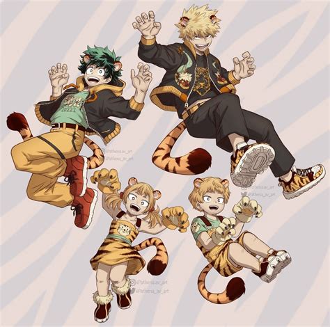 Midoriya Izuku Bakugou Katsuki Shimano Katsuma And Shimano Mahoro