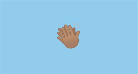 손뼉 갈색 피부 Emoji on Noto Color Emoji Animated 15 0