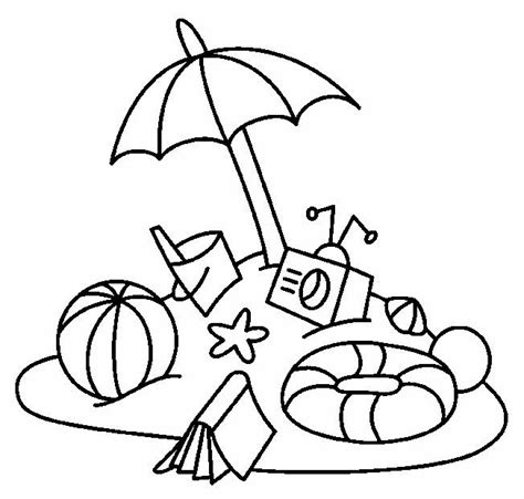 Coloriage La Plage gratuit à imprimer
