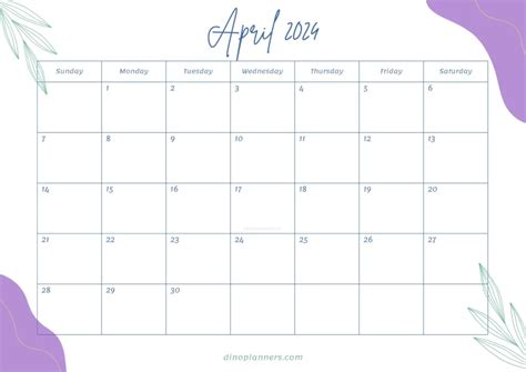 Cute April 2024 Calendars 5 PDF Printables