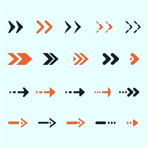 El Icono De La Flecha Vector Premium