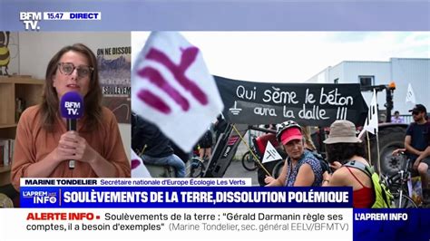Dissolution des Soulèvements de la Terre Gérald Darmanin règle ses