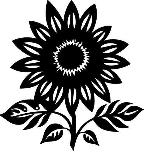Premium Vector Flower Black And White Isolated Icon Vector Illustration