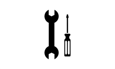Vector De Icono De Llave Y Destornillador Vector De Herramientas De