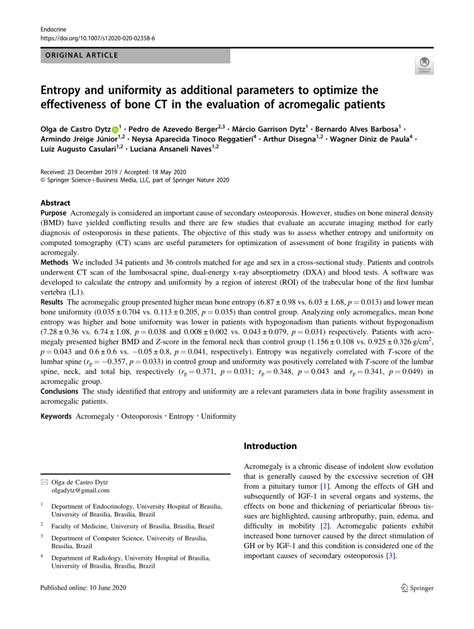 pdf entropy and uniformity as additional parameters to optimize the effectiveness of bone ct