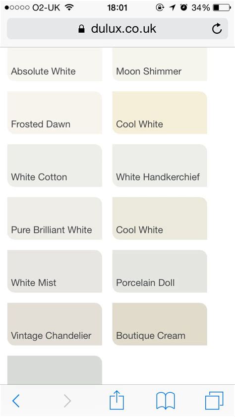 Living Room Paint Chart Dulux White Paint Paint Color Chart White
