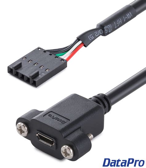 Panel Mount Usb Micro B To Pin Header Cable Datapro