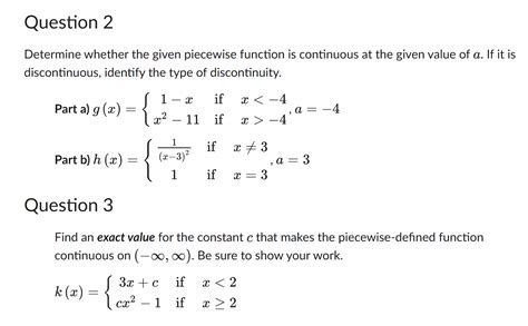 solved determine whether the given piecewise function is