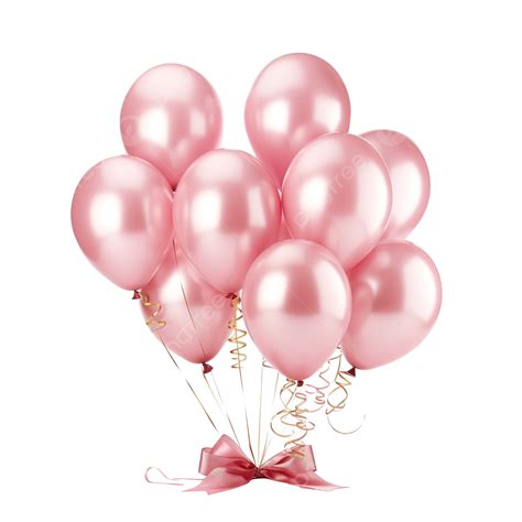 Globos De Decoración De Cumpleaños Rosa De Lujo PNG dibujos Rosado
