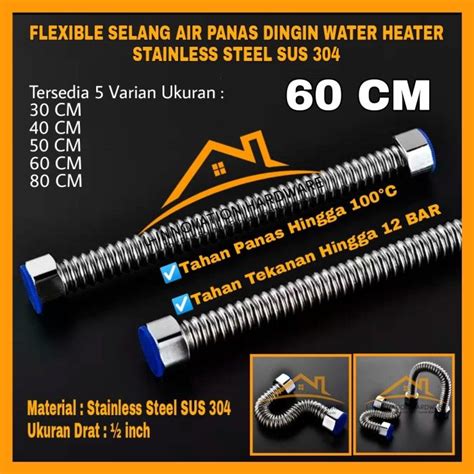 Flexible Kaku 60 Cm Selang Air Panas Dingin Ariston Paloma Sus 304