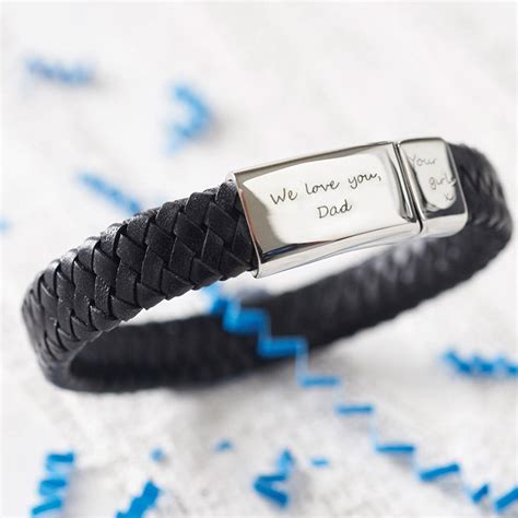 Men S Engraved Message Bracelet By Under The Rose Notonthehighstreet