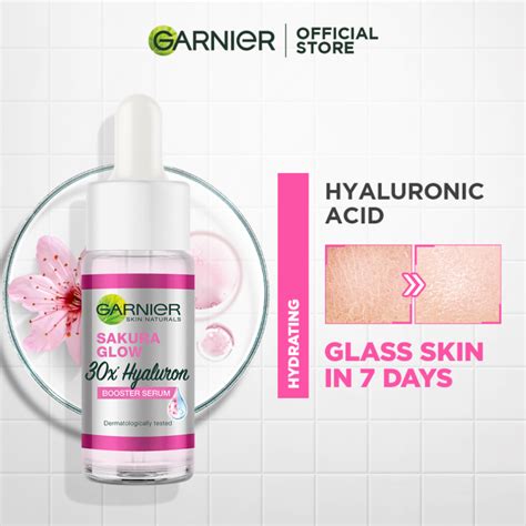 Garnier Sakura Glow Hyaluron Serum 15ml Glass Skin Hydration