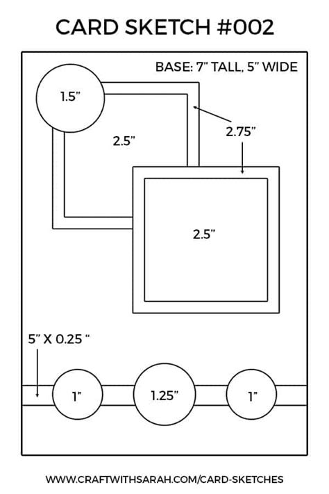 Printable Card Sketches With Measurements