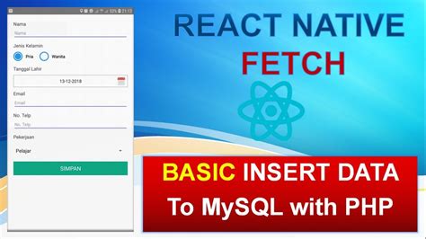 1 react native fetch crud react native php mysql youtube