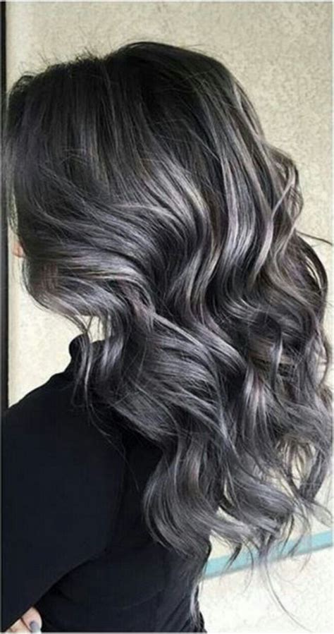 Siyah Saça Gri Balyaj Nasıl Yapılmaktadır Tarz Kadın Hair color