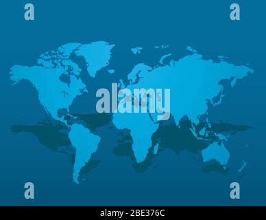 Carte du monde similaire bleue vierge pour l infographie isolée sur
