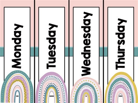 Boho Rainbow File Box Labels By Teach Simple