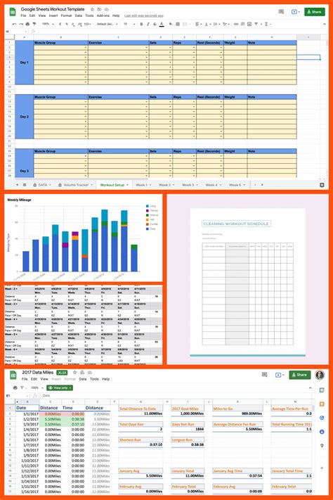 Workout Log Template Google Sheets Blog Dandk