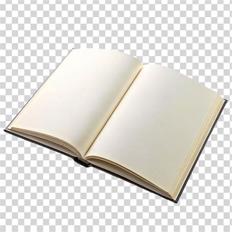 Libro Abierto En Blanco Sobre Un Fondo Transparente Archivo Psd Premium