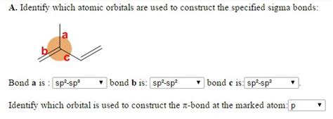Solved Identify Which Atomic Orbitals Are Used To Construct Chegg