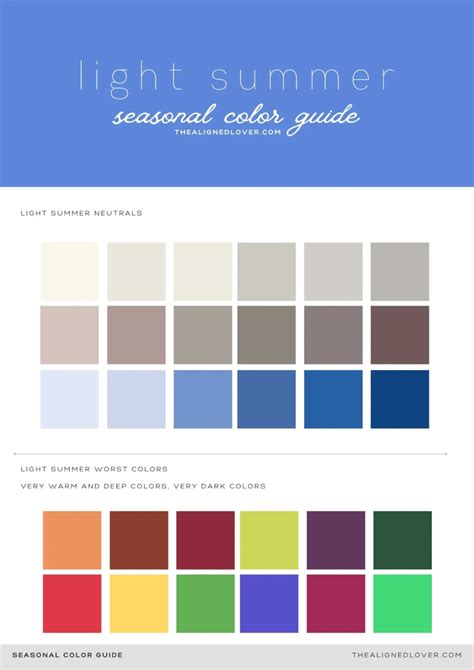 Light Summer Color Palette Summer Neutrals Summer Colors Light