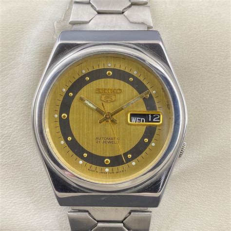 Vintage Seiko 5 Automatic 21 Jewels DAY DATE Cal 7019A Etsy