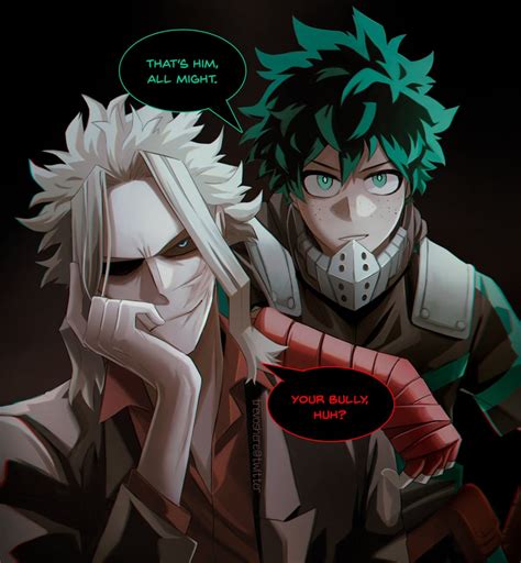 Midoriya Izuku And Yagi Toshinori Boku No Hero Academia Drawn By