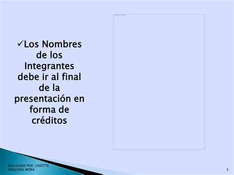 Recomendaciones Para Una Buena Diapositivas Lissette Sinaluisa Mora
