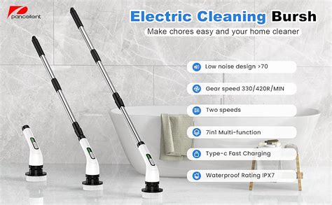 Brosse De Nettoyage électrique 7 en 1 420 TR Min Nettoyage Puissant