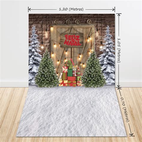 Fundo Fotográfico Cenário Natal em Tecido 1 75x1 20 Pn 0996