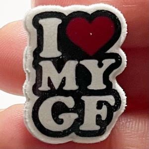 I Love My Bf I Love My Gf Shoe Charm Etsy