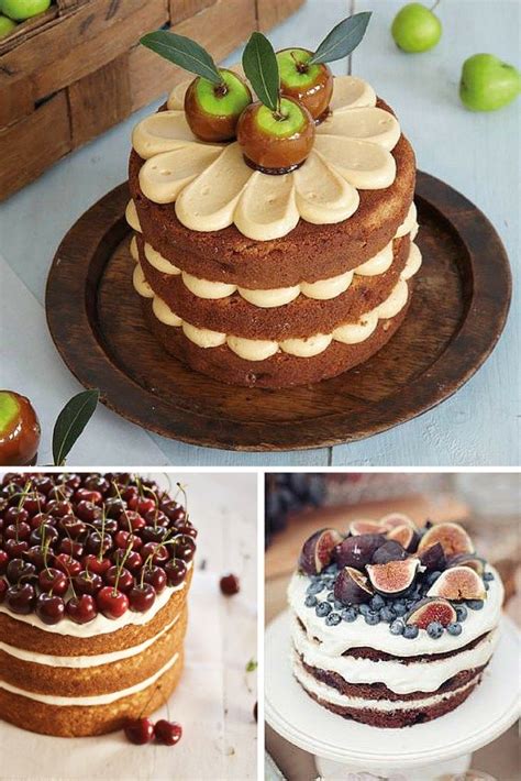 Inspírate en las naked cakes para decorar bizcochos A gusto en casa