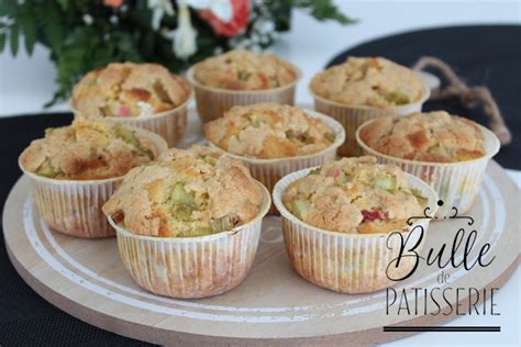 Recette facile de Muffins à la Rhubarbe et Crumble