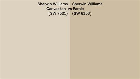 Sherwin Williams Canvas Tan Vs Ramie Side By Side Comparison