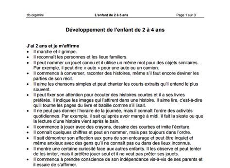 Les Stades De Developpement De L Enfance Pdf