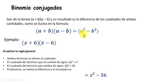 Binomio Conjugado Productos Notables Resueltos Paso A Paso Video De