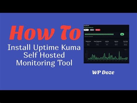 How To Install Uptime Kuma Free Self Hosted Monitoring Tool Youtube