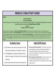 Copy Of Apush Ciganek Dba Module Pdf Module Dba Study Guide