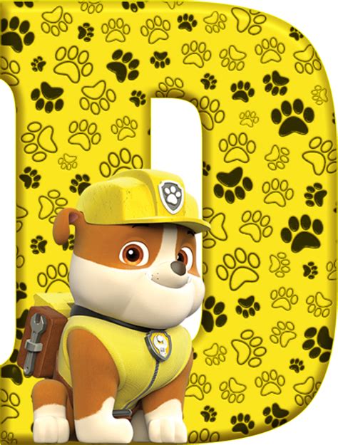 D De Alfabeto Decorativo Letters K Paw Patrol Free Transparent