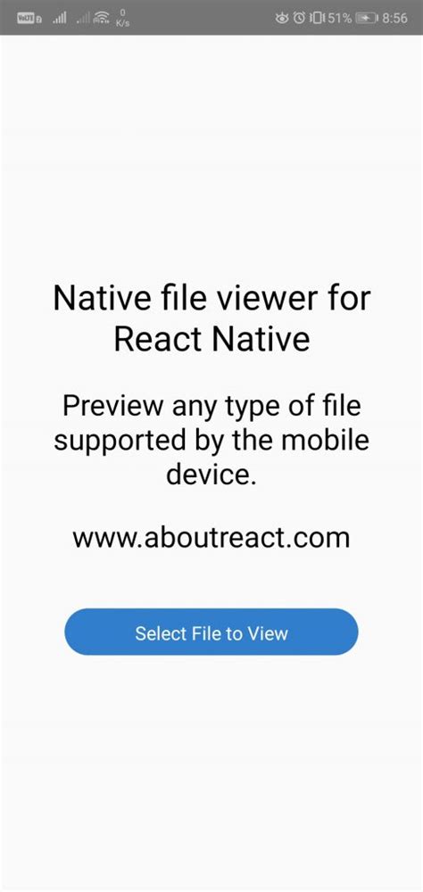 React Native File Viewer Example To View Files In Native File Viewer