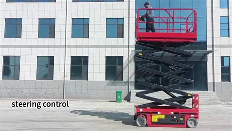 M M Electric Lifting Hydraulic Mobile Scissor Aerial Work Platform