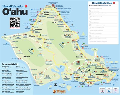 Free Printable Map Of Oahu