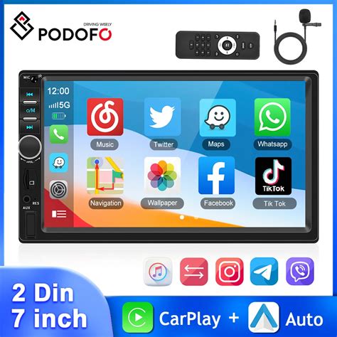 Podofo Leitor Multim Dia Para Carros Carplay R Dio MP5 Player Android