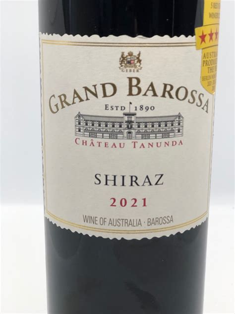 Chateau Tanunda Grand Barossa Shiraz 2021 Barossa Valley SA
