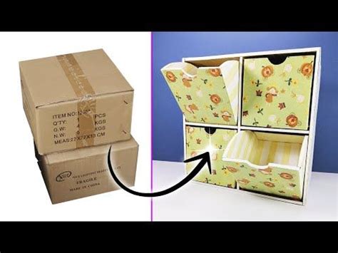 DIY GAVETERO Organizador 100 Cartón RECICLADO Ecobrisa YouTube