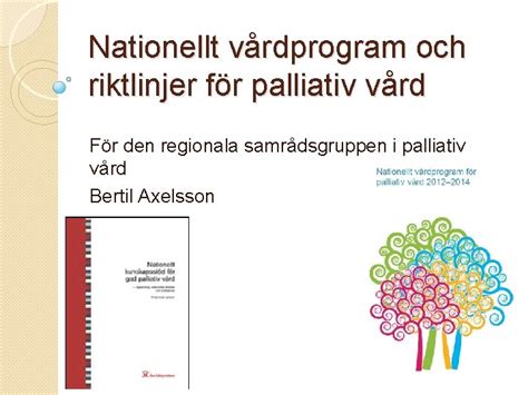 Nationellt Vrdprogram Och Riktlinjer Fr Palliativ Vrd Fr
